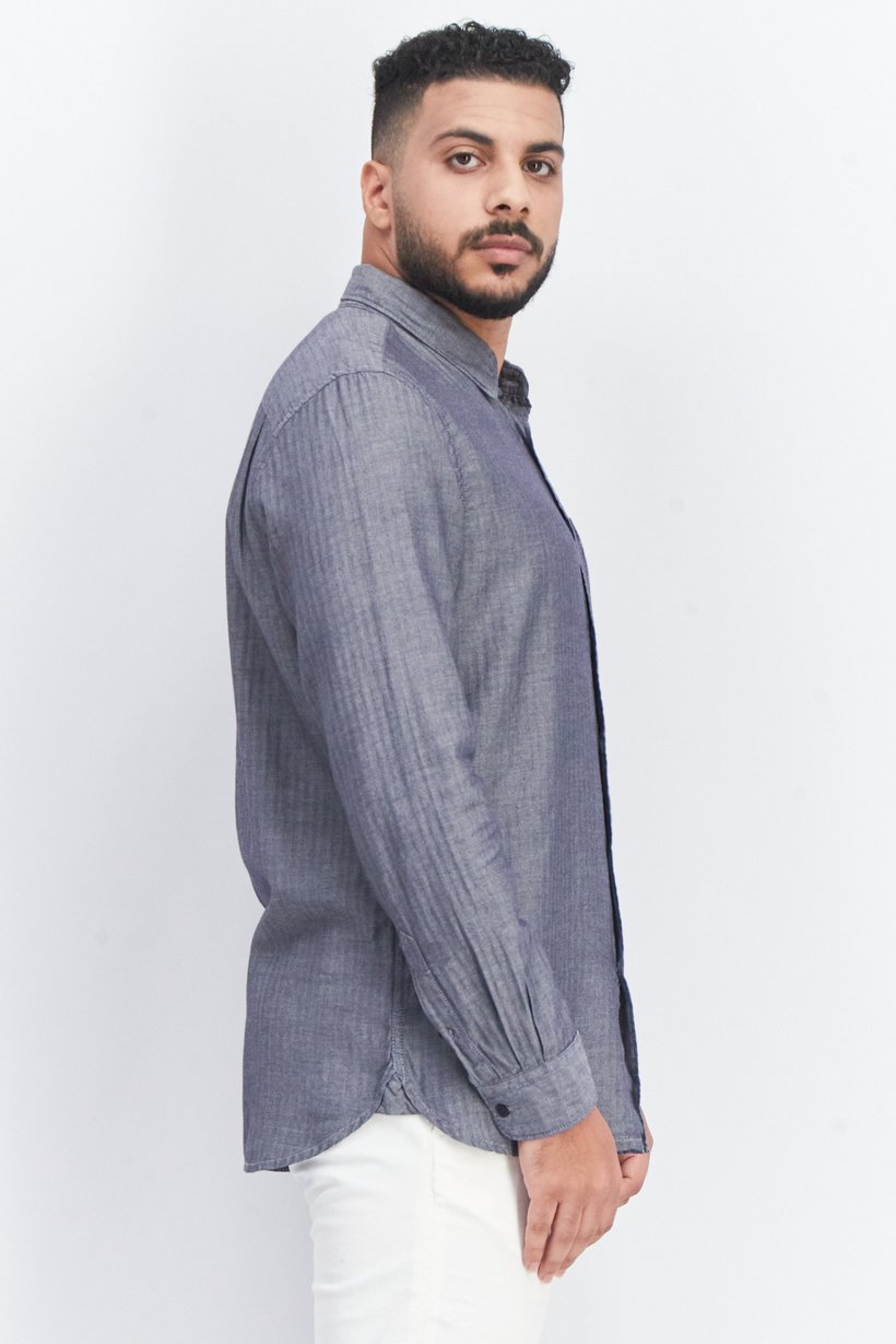 Buy French Connection Men Regular Fit Long Sleeve Texture Casual Shirt ...